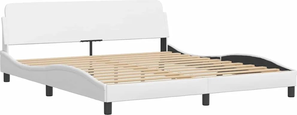 Rám postele bez matrace Zadar bílý 180x200 cm umělá kůže 3208199