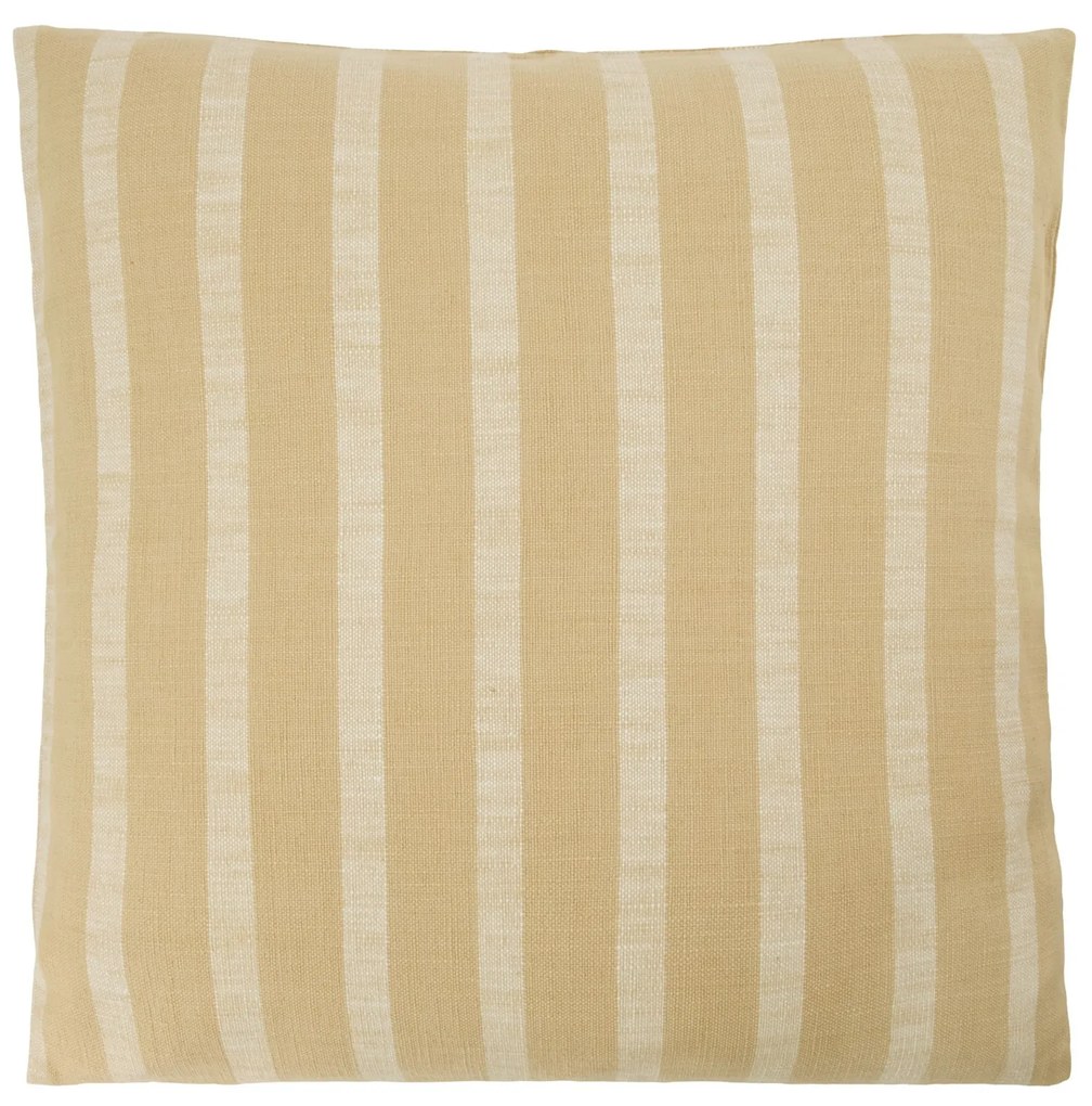 House Doctor Bavlněný povlak na polštář Thame Sand Stripe 50 × 50 cm, béžová barva, textil