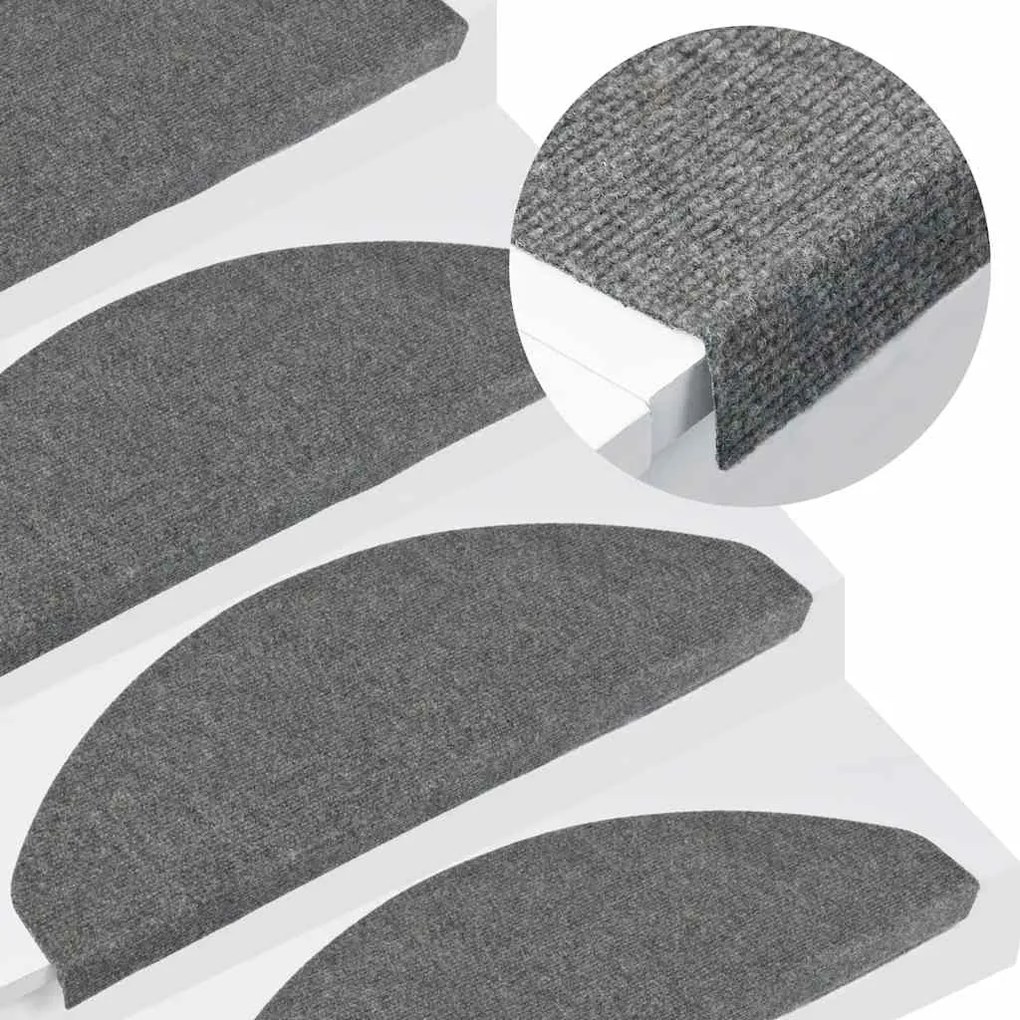 Samolepicí podložky na schody 20 ks šedá 65x22,5x3,5 cm 3365911