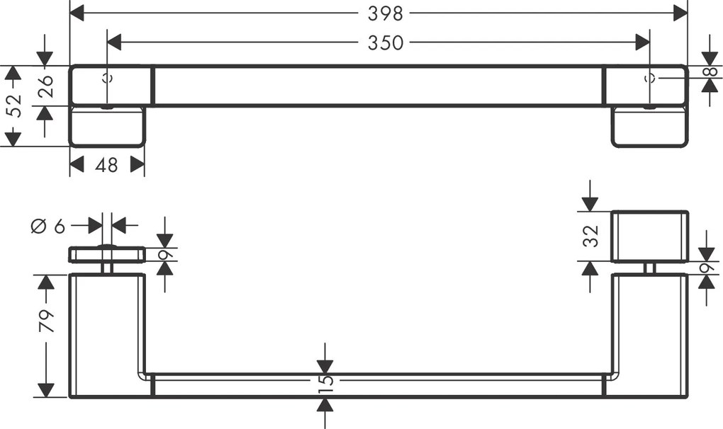 Hansgrohe AddStoris, rukojeť sprchových dveří, bílá matná, HAN-41759700