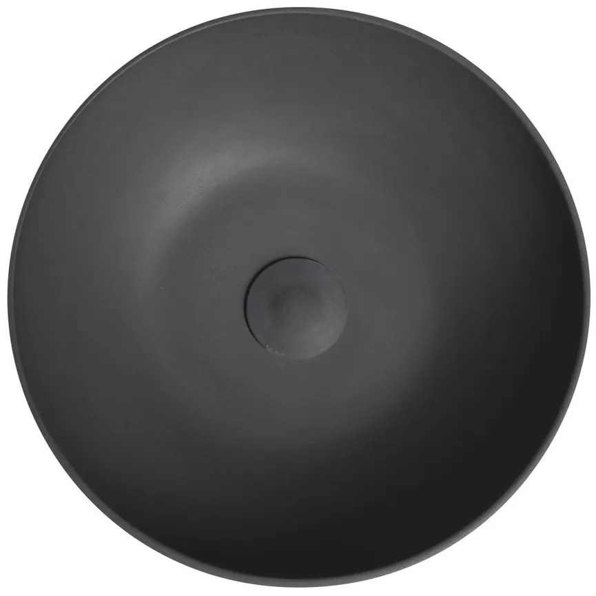Sapho Sapho, FORMIGO betonové umyvadlo na desku, průměr 39cm, antracit, FG316