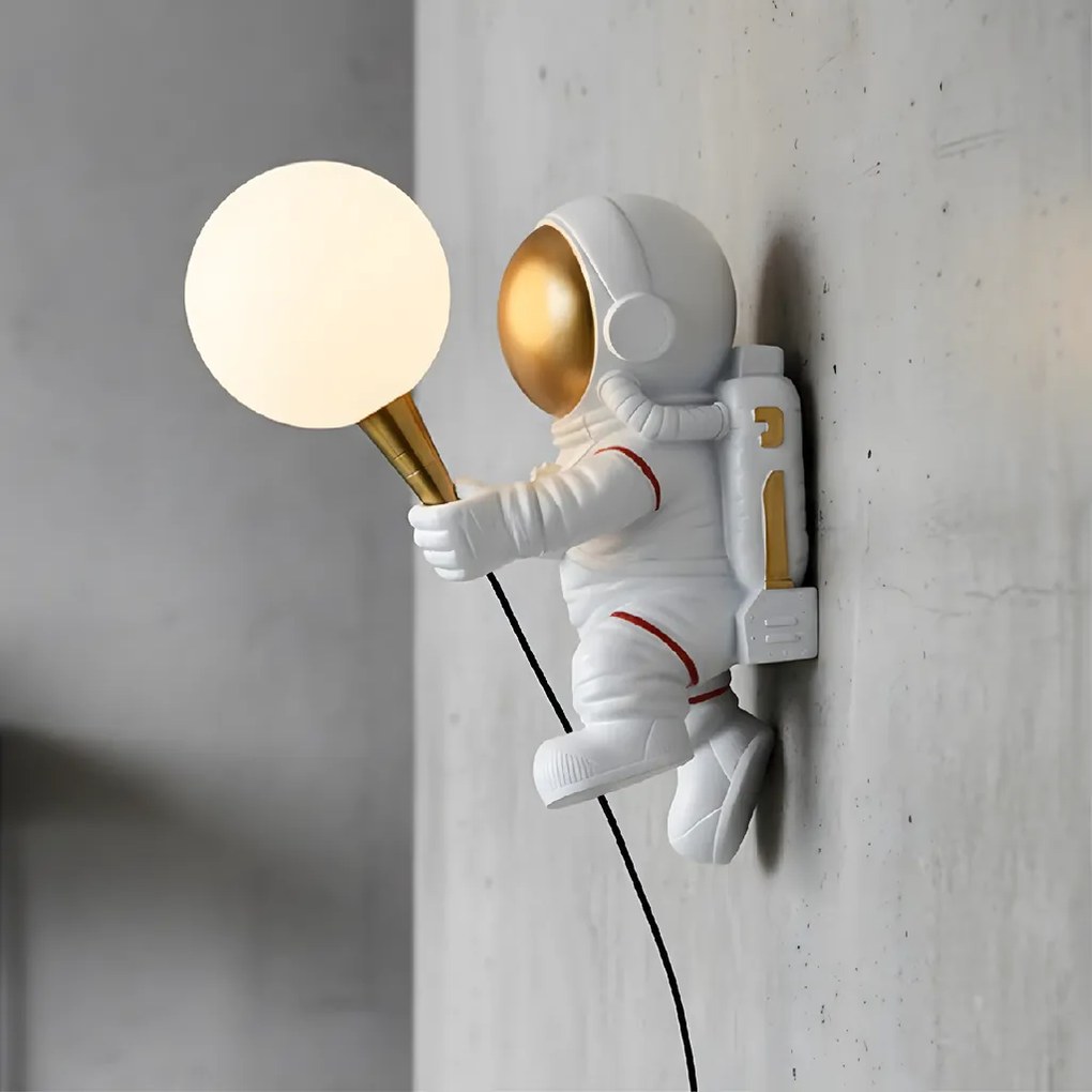 Toolight Toolight, nástěnné svítidlo ASTRONAUT APP1804-1W COSMO, bílá-zlatá, OSW-04389