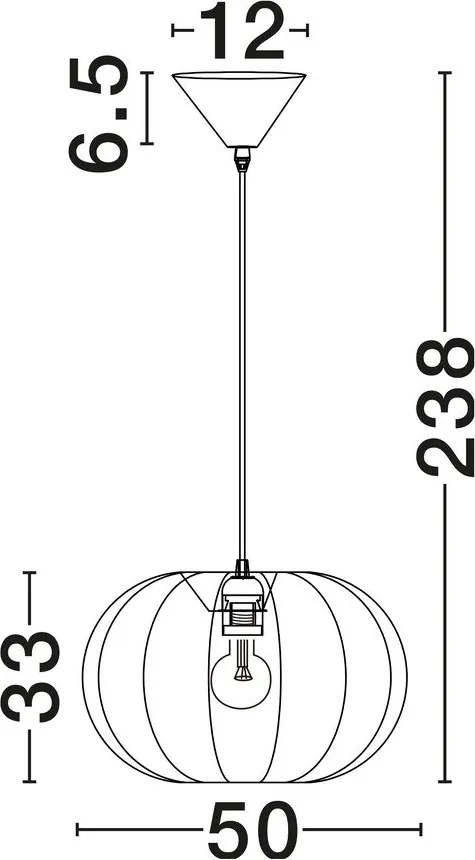 Matně bílé látkové závěsné svítidlo ø 50 cm Delina – Nova Luce