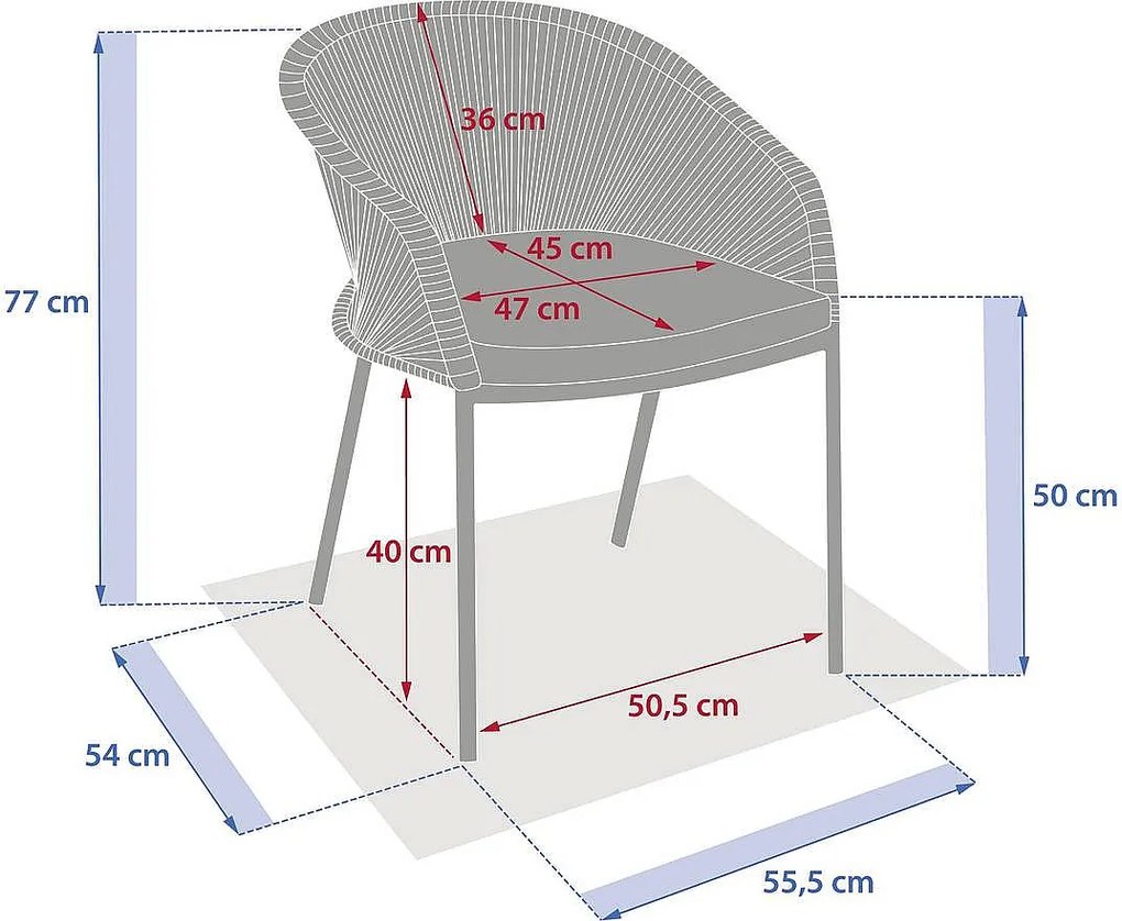 Hliníkové jídelní křeslo ORIENT (ivory)