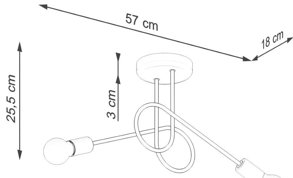 Bílé stropní svítidlo 18x57 cm Opulent – Sollux