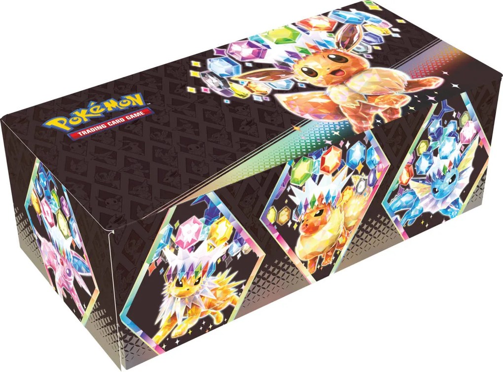 _Ostatní 1_ Hra Pokémon TCG SV8.5 Prismatic Evolutions Surprise Box set 4x booster s doplňky pci10096