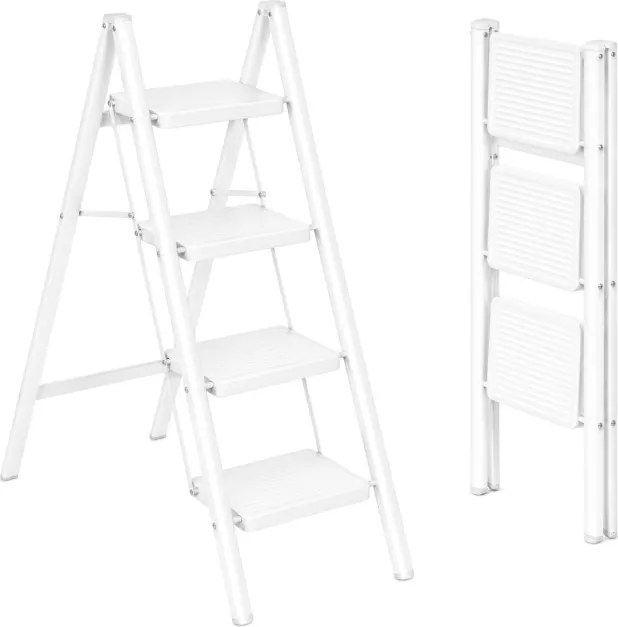 Skládací schůdky EASYSTEP 4-stupňové bílé
