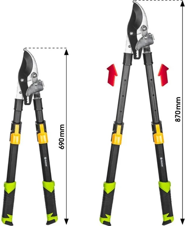 Teleskopické pákové nůžky na větve FZNR 1023 - FIELDMANN