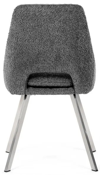 Jídelní židle, šedá, látka bouclé, DCL-W1174 GREY2