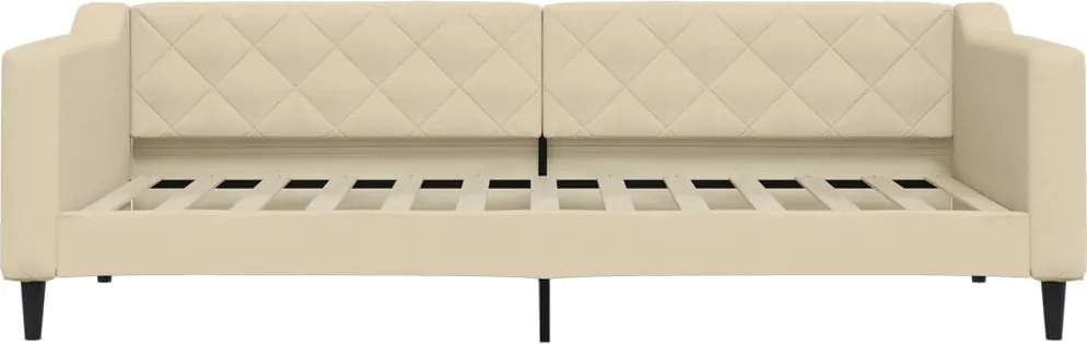 Válenda s matrací krémová 90 x 200 cm textil 3197412