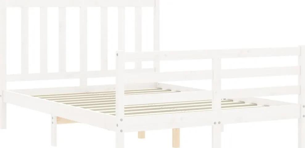 vidaXL Rám postele s čelem 120 x 200 cm masivní dřevo [3193852] Barva: Přírodní