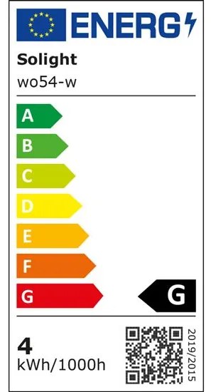 SOLIGHT LED nástěnná lampička, stmívatelná, 4W, 280lm, 3000K, bílá