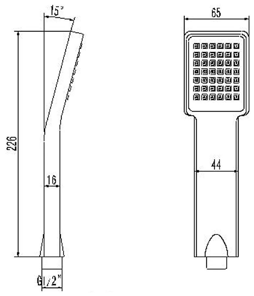 Sapho GINKO ruční sprcha, 226mm, ABS/chrom - 1101-16