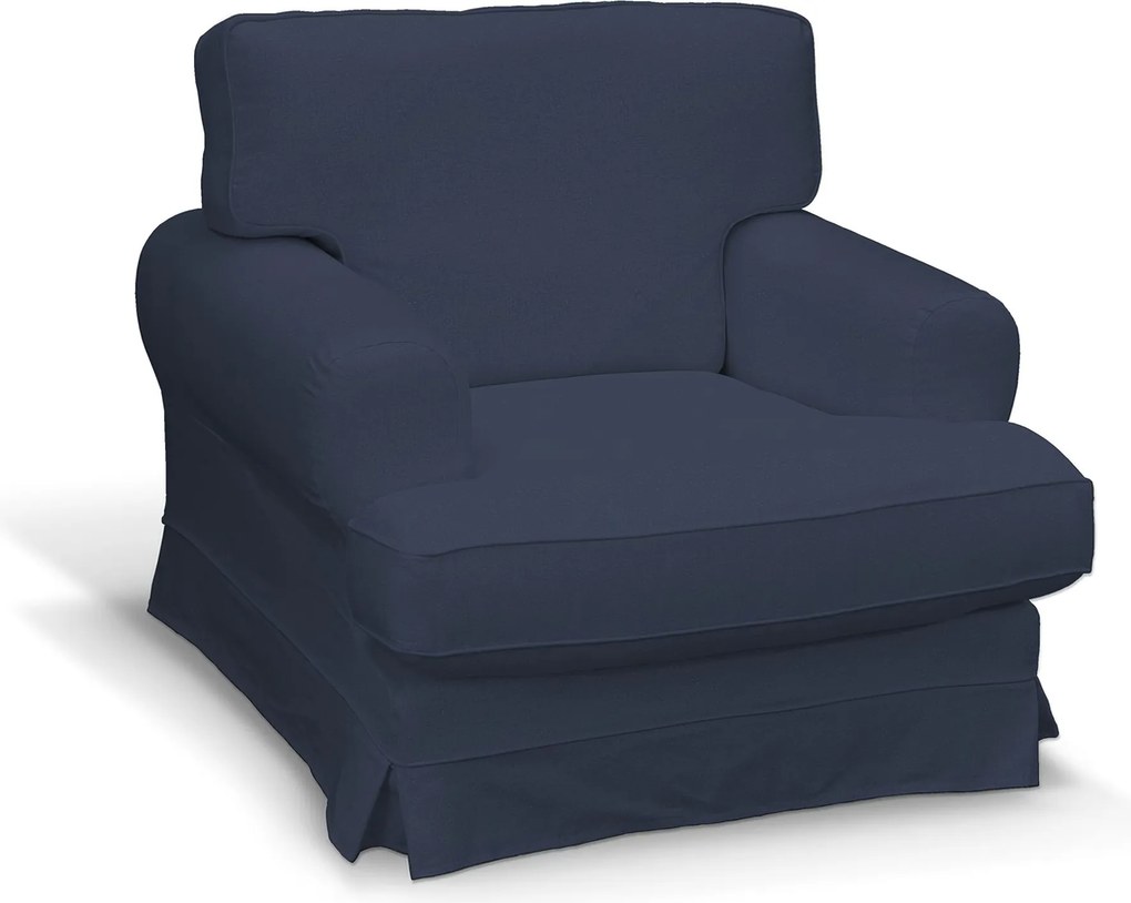 Potah na křeslo IKEA Ekeskog barva tmavě modrá látka sametová