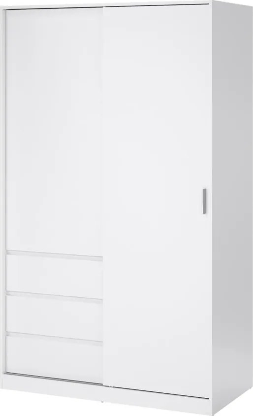 Šatní skříň Simplicity II, bílý lesk