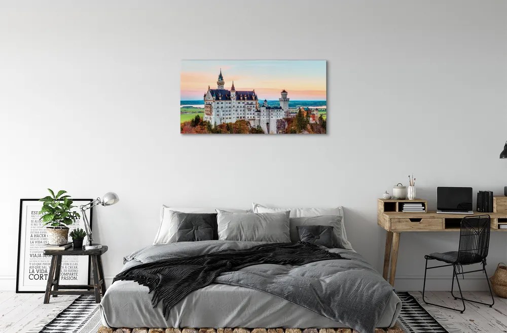 Obrazy na plátně Německo Castle podzim Munich 125x50 cm