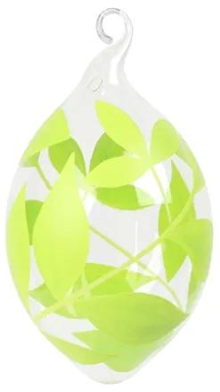 Vajíčko s dekorem zelených listů