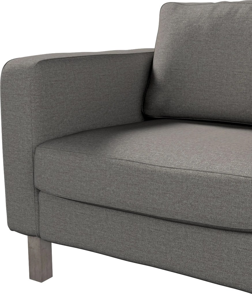 Potah na křeslo IKEA Karlstad, krátký barva šedá látka pletený vzor