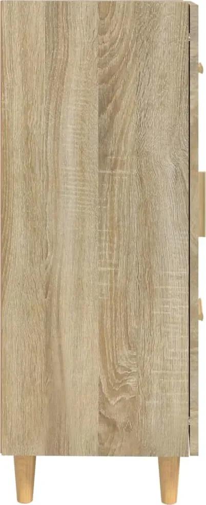 vidaXL Příborník 69,5 x 34 x 90 cm kompozitní dřevo [812225] Barva: bílá s vysokým leskem