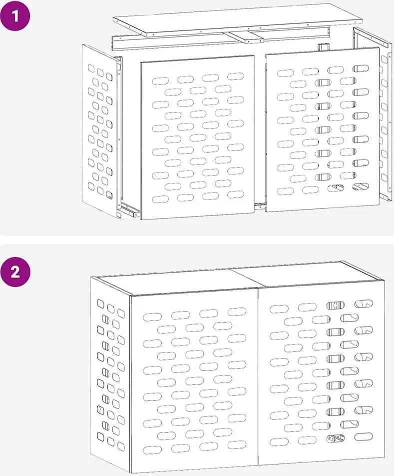 vidaXL Ochrana klimatizace Antracit 90 x 40 x 60 cm Ocel [865892]