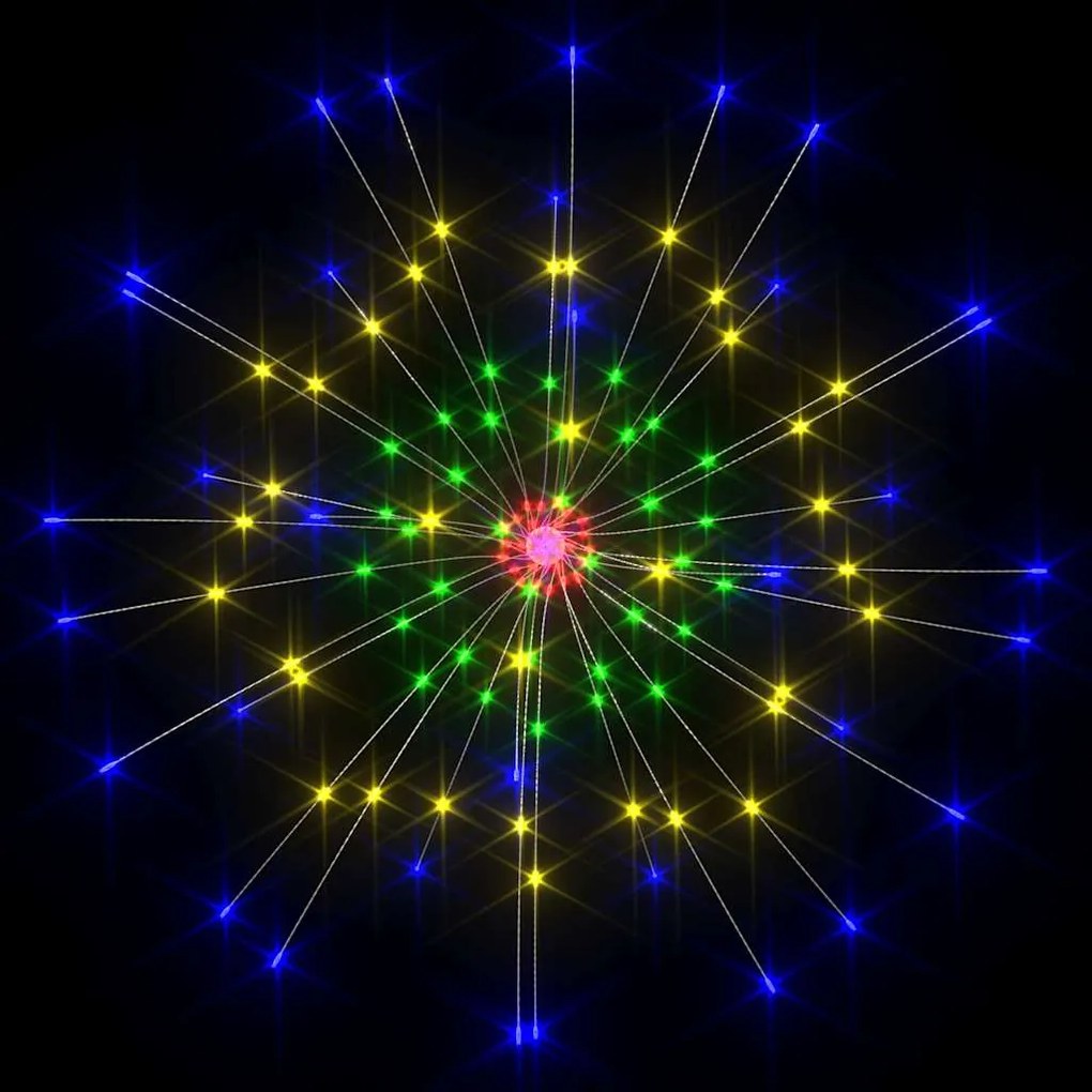 Venkovní vánoční ohňostroje 2 ks vícebarevné 20 cm 280 LED diod 328609