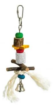 Karlie Hračka pro ptáky z přírodních materiálů se zvonečkem 21cm