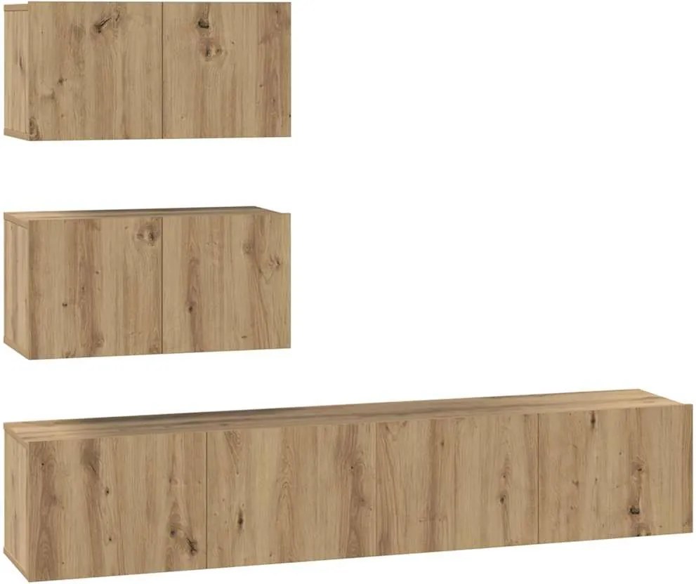 Sestava TV skříněk 4 ks Dub artisan Kompozitní dřevo 3393395