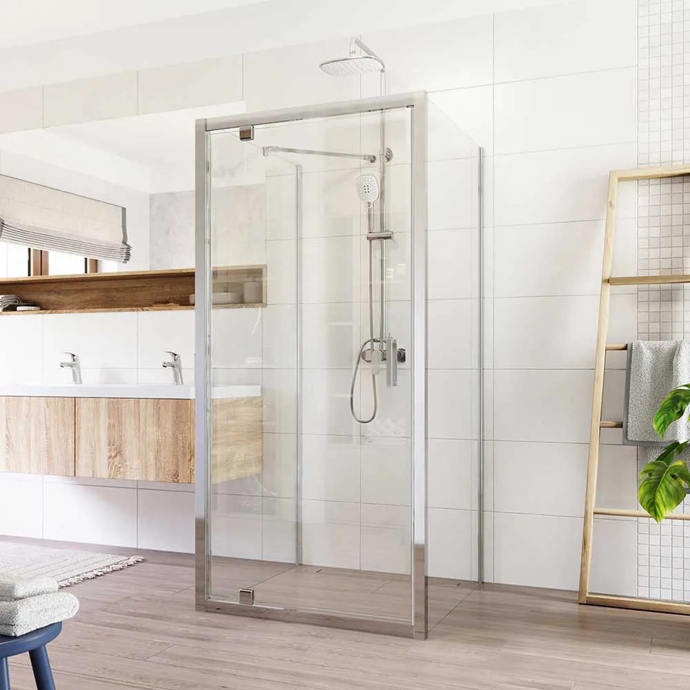 Mereo Lima sprchový kout čtverec pivot. dv., 2x boční stěna 90x90x90x190 cm sklo Čiré 6mm ALU chrom CK86823K