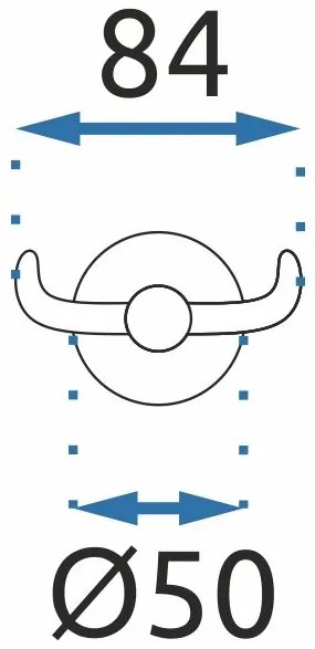 Rea příslušenství, 2-háček do koupelny na ručníky MIST 02, černá, REA-80019