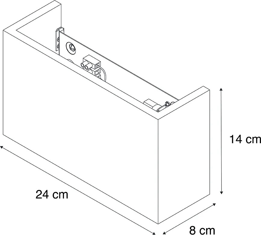 Chytrá nástěnná lampa dubové dřevo 24 cm vč. wifi G9 - Otan