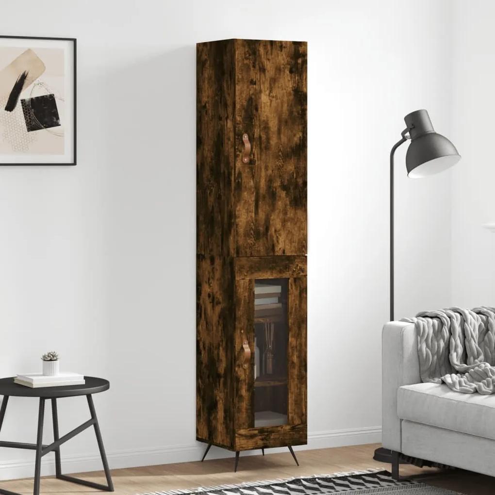 vidaXL Skříň highboard 34,5 x 34 x 180 cm kompozitní dřevo [3199019] Barva: Černá