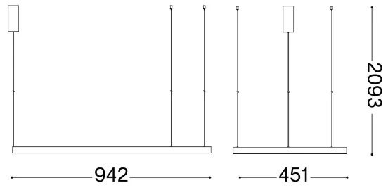 Ideal Lux - LED Lustr na lanku WAVES LED/37W/230V CRI 90 mosaz