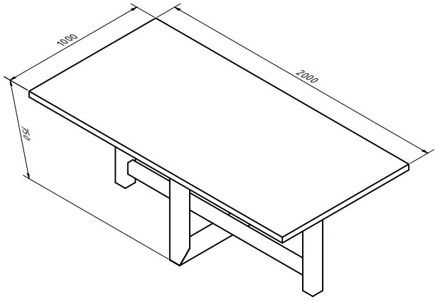 Wuders Jídelní stůl Odysseus / PREMIUM Velikost: 1500 x 900 mm 1500 x 900 mm