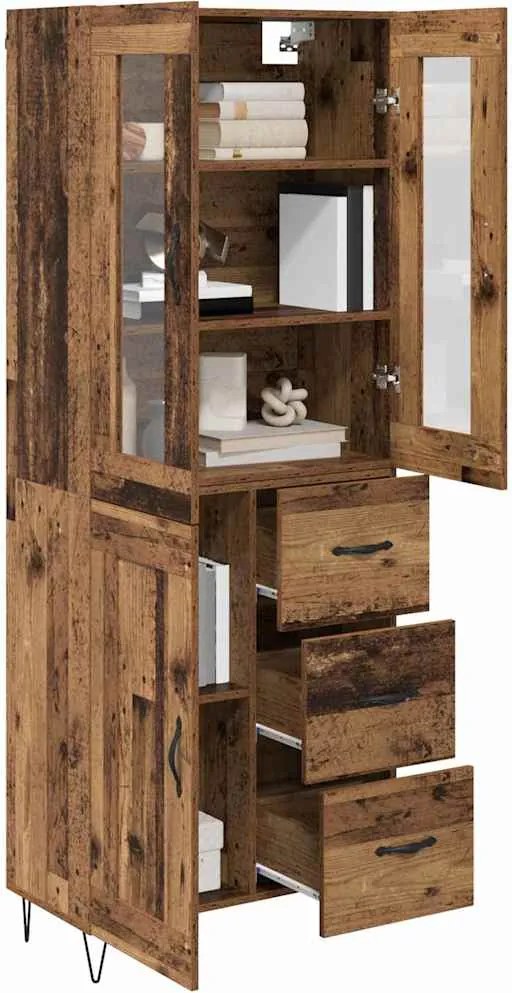 Vysoký bufet Staré dřevo 69,5 x 34 x 90 cm Kompozitní dřevo 3402694