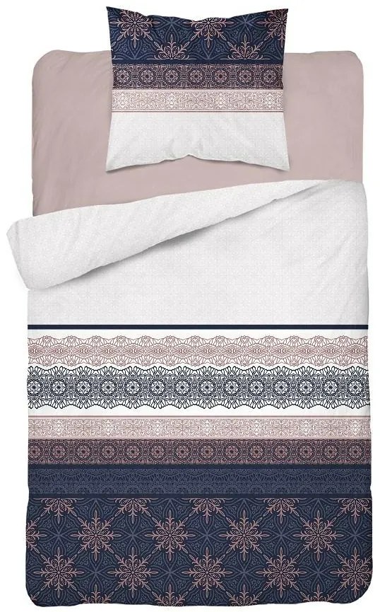 Detexpol Bavlněné povlečení 140x200 glamour ornaments powder blue 3835 B Bavlna 88