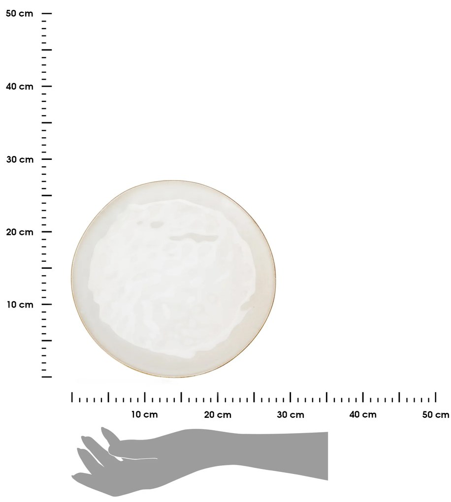 Kameninový talíř Sia, (fi) 27,8 cm, krémová