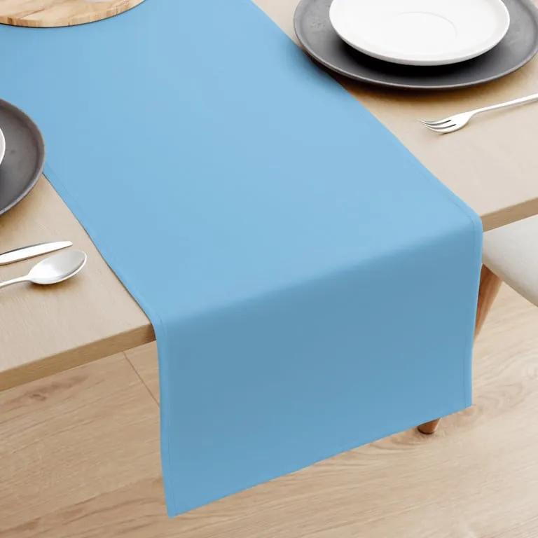 Goldea bavlněný běhoun na stůl - nebesky modrý 20x120 cm