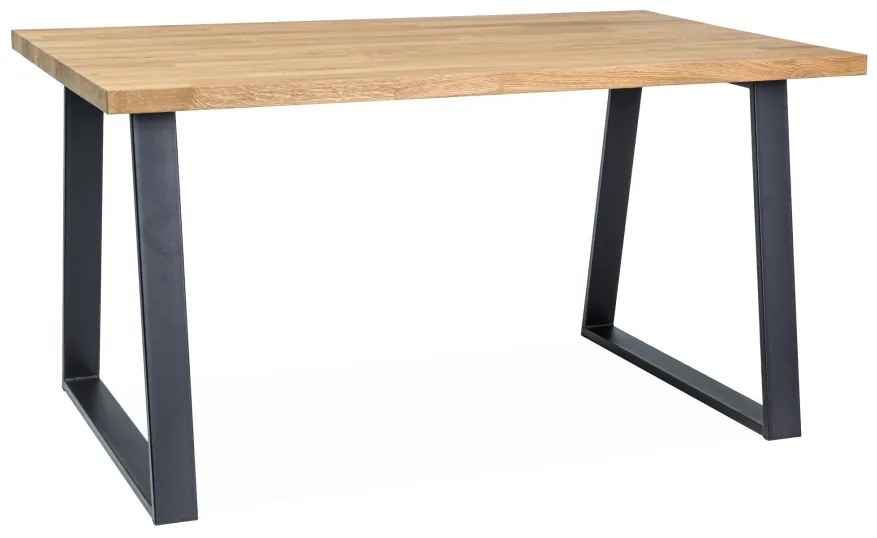 MAXIVA Jídelní stůl - RONALDO, 150x90, dýha dub/černá