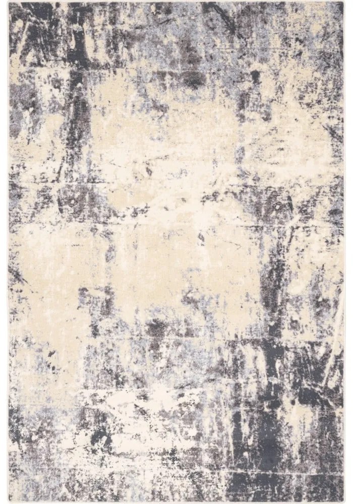 Béžový vlněný koberec 133x180 cm Concrete – Agnella