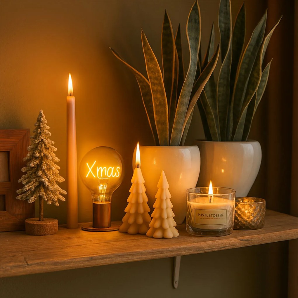 Vánoční LED žárovka E27 s vláknem Xmas G125 jantarová 1,8W 100 lm 1800K
