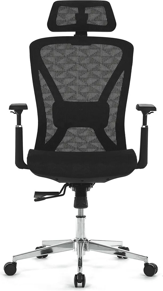 Ergonomická kancelářská židle NILS - černá síťovina