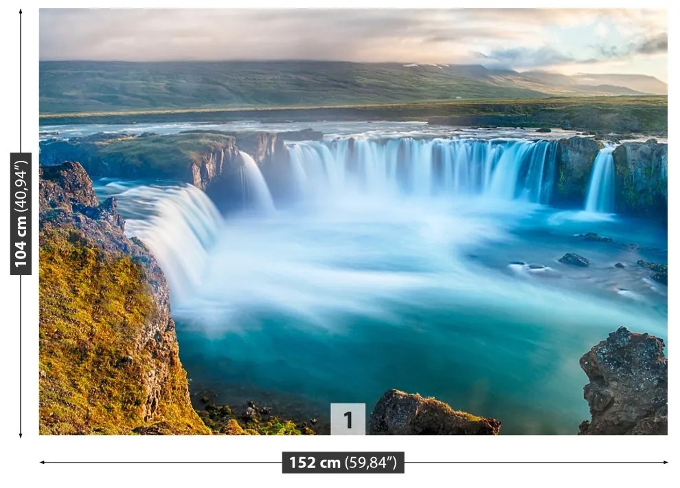 Fototapeta Islandský vodopád 104x70