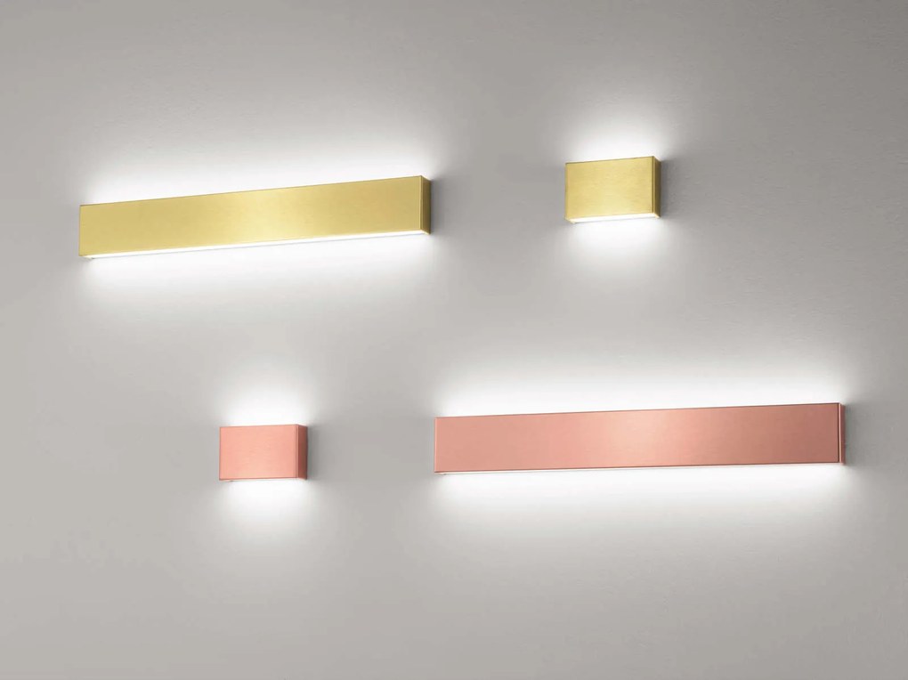 Linea Light 9535M Box_W, mosazné nástěnné svítidlo se svícením nahoru/dolů, 19W LED 2700K, délka 31,9cm