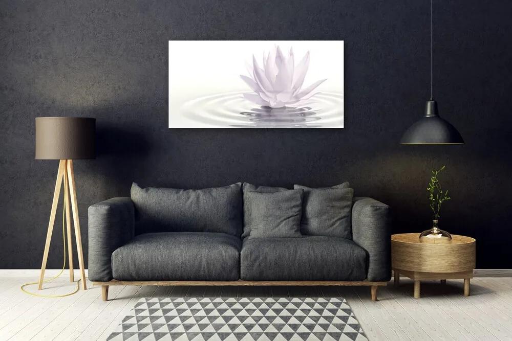 Obraz na skle Květ Voda Umění 100x50 cm