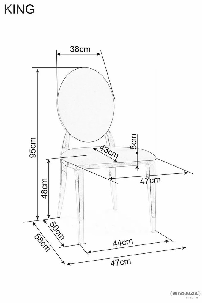 Jídelní židle King béžová
