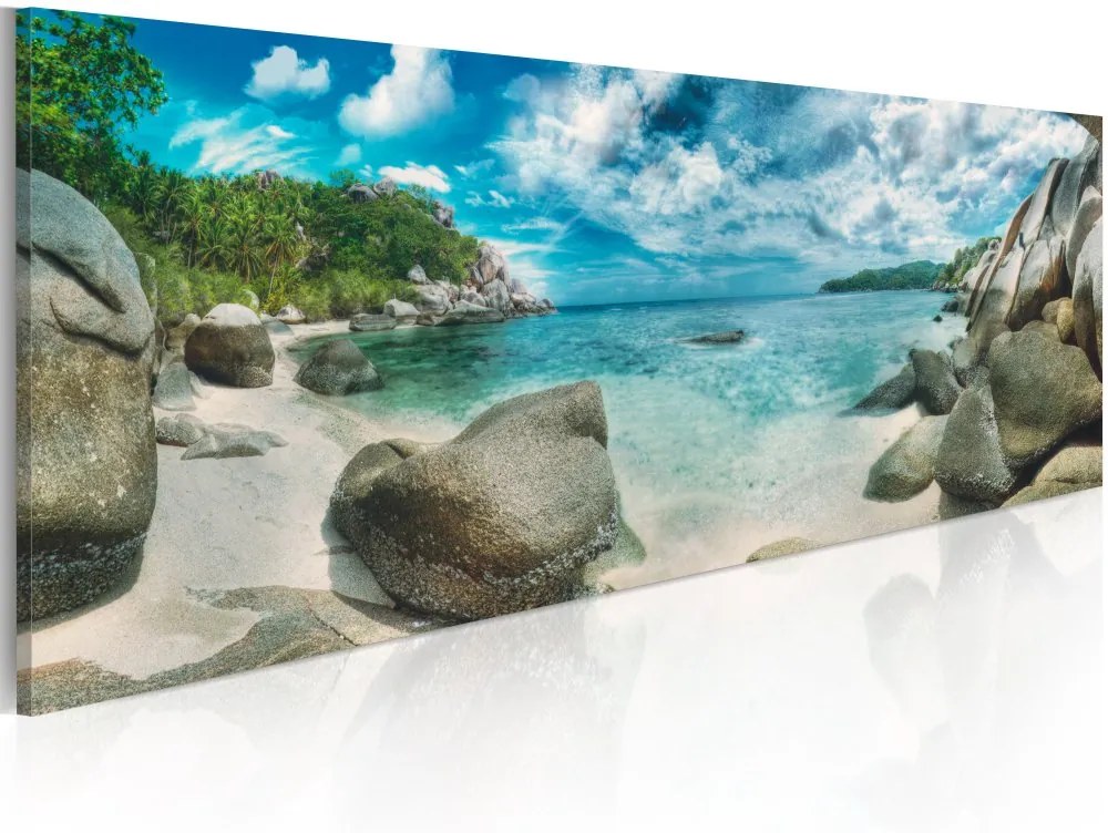 Obraz na plátně Bimago - Turquoise Paradise 120x40 cm,
