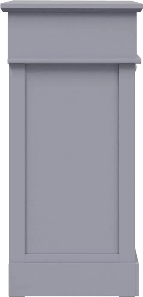 Botník šedý 50 x 28 x 58 cm dřevo pavlovnie 284084