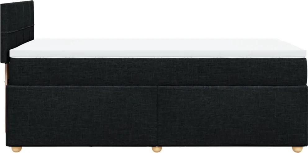 Box spring postel s matrací černá 80 x 200 cm textil 3286509