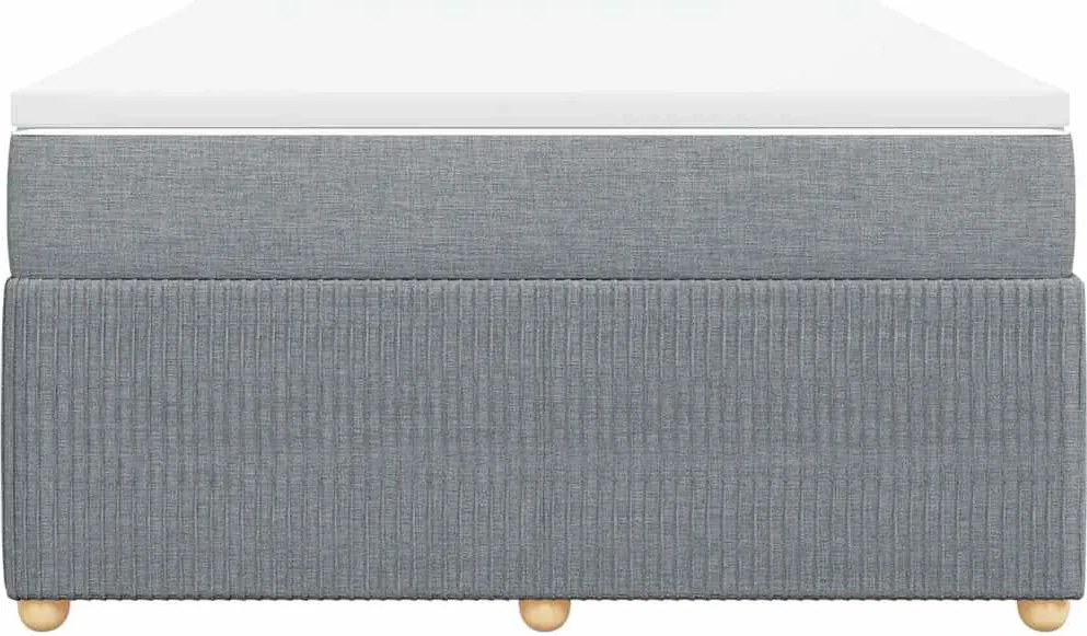 Box spring postel s matrací světle šedá 140 x 190 cm textil 3285567