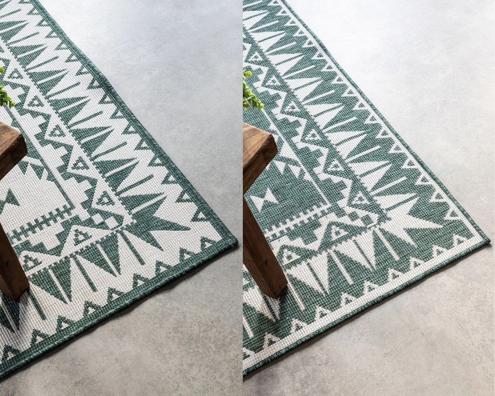ELLE Decoration, Kusový koberec Gemini 106020 Green z kolekce Elle – na ven i na doma, 120x170, zelená, chodba / předsíň